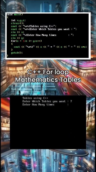 C For Loop Mathematics Tables Pawansrikanth2005 Pawansrikanth Cppprogramming Coding Code