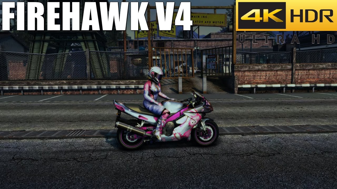 Burnout Paradise Remastered - Girl Driving Bike FIREHAWK V4 - YouTube