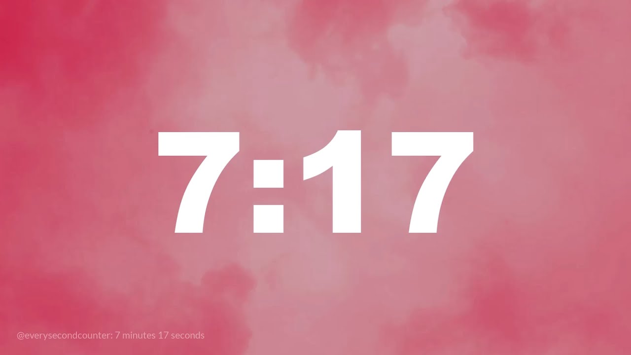 7 minutes 17 seconds [437 secs] clock timer countdown || Alarm Focus ...