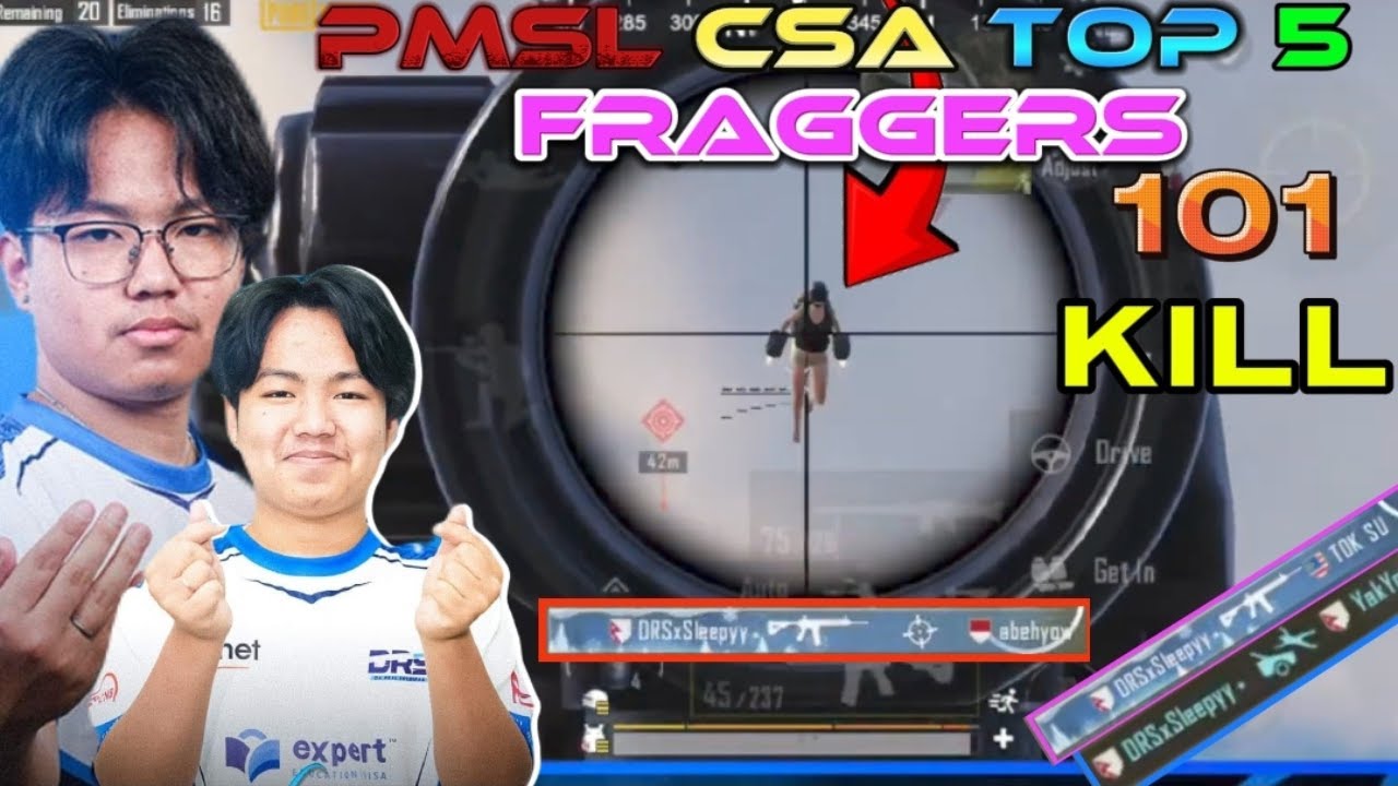 DRS SLEEPY PMSL CSA TOP 5 FRAGGERS GAMEPLAY IN ERANGEL MAPP HOW MANEY ...
