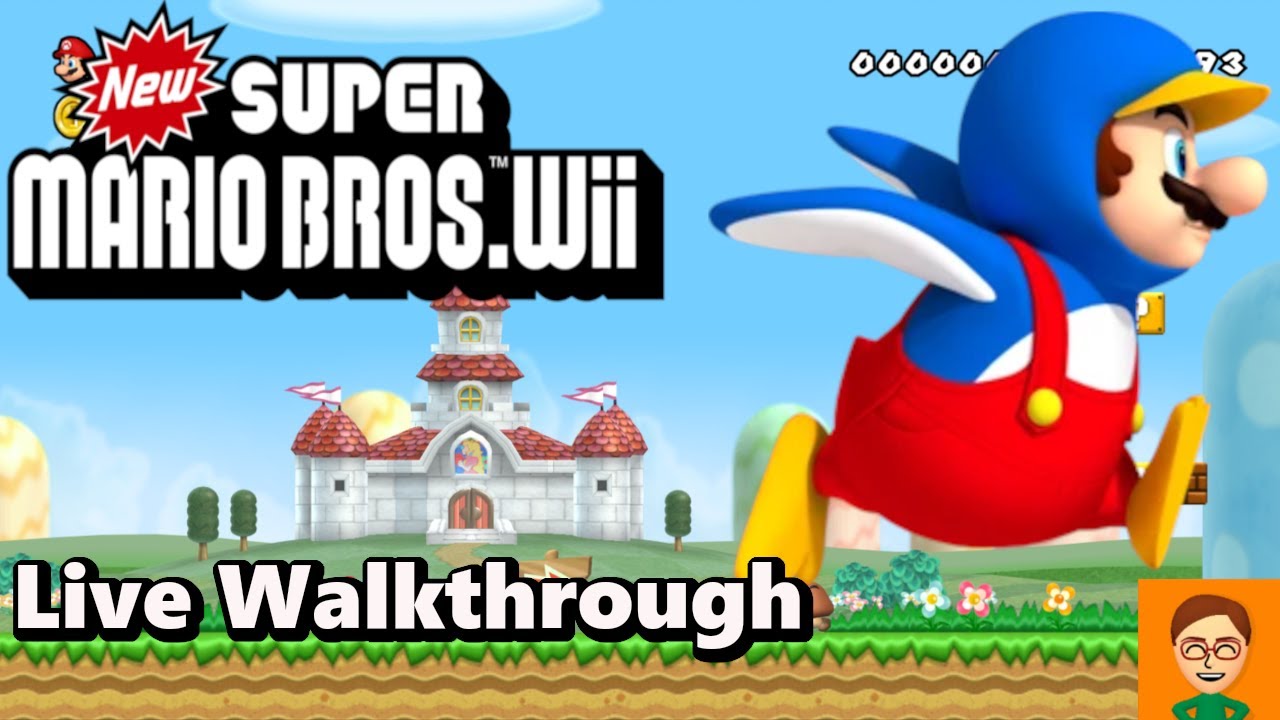 New Super Mario Bros Wii Live Walkthrough Volume 1 - YouTube