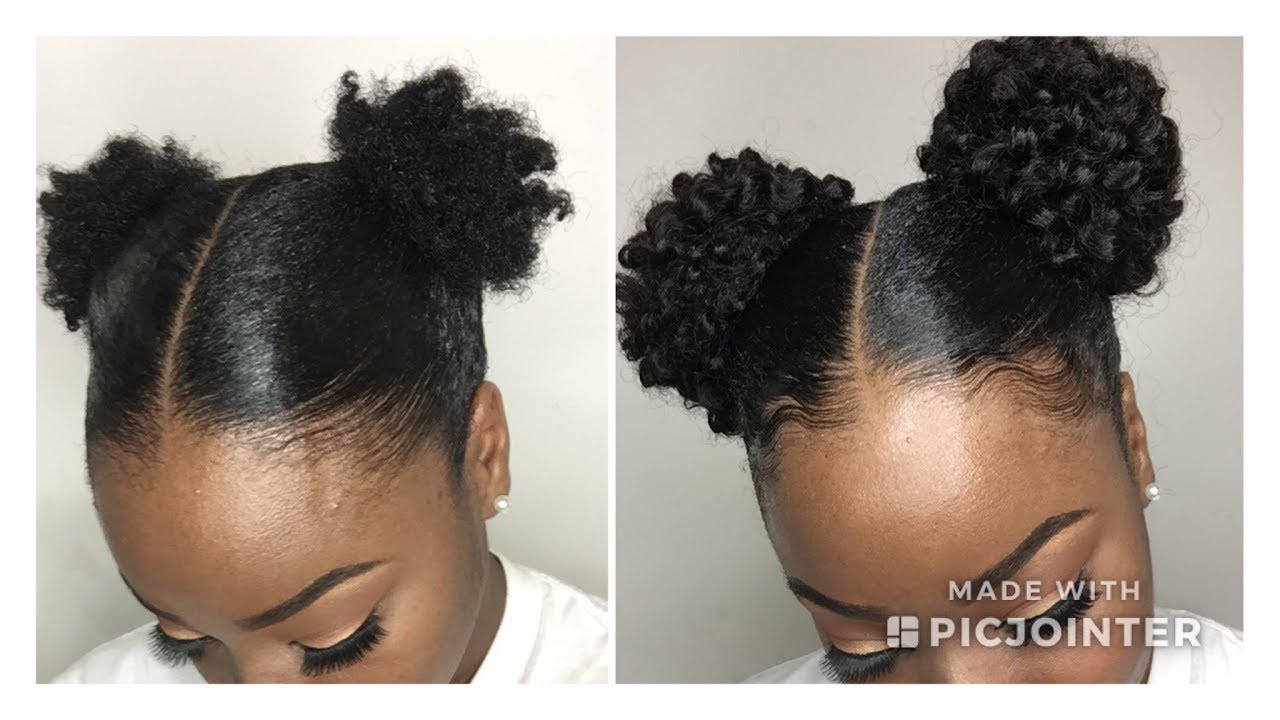 TWO SLEEK HIGH PUFFS TRANSFORMATION_ FT. HER GIVEN HAIR_ CLIP INS ...