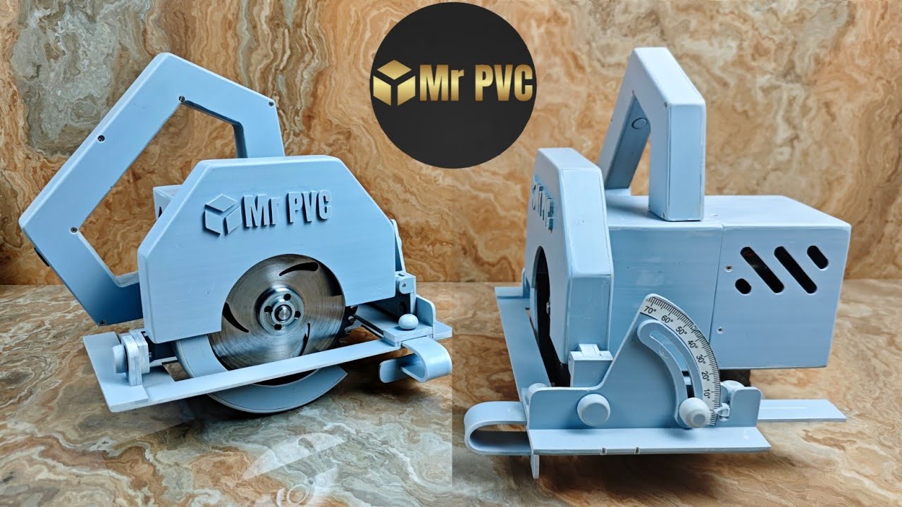 DIY mini Circular Saw With PVC pipe and a 775 DC Motor. It Actually ...
