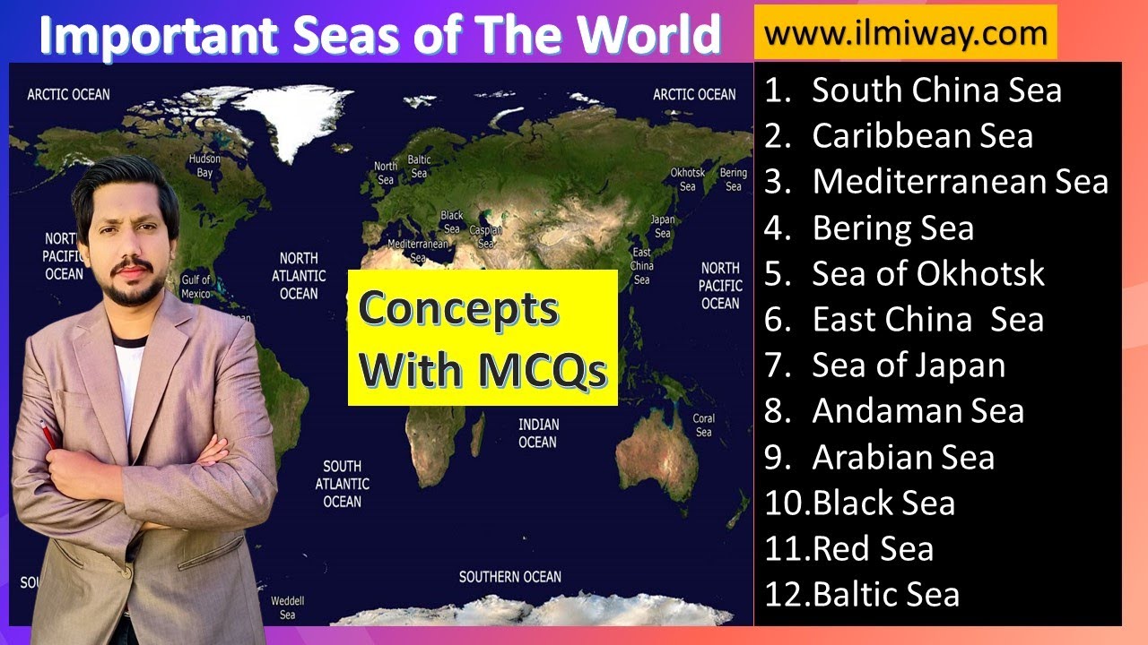 Important Seas of the World | GK Geography Lecture 2 | Major Sea of the ...