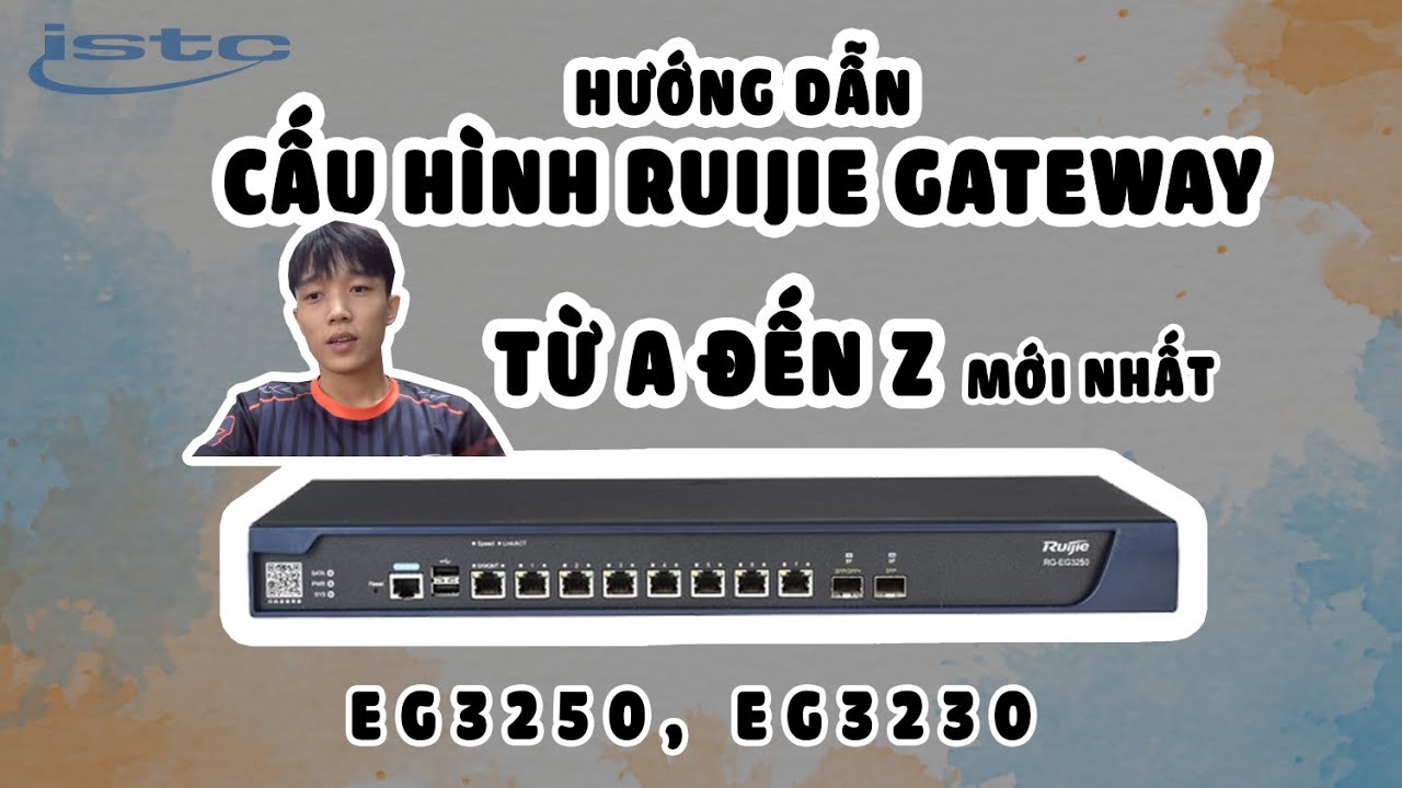Cài đặt Gateway Ruijie EG32xx từ A-Z, cài Vlan, Tag Vlan 35 - YouTube