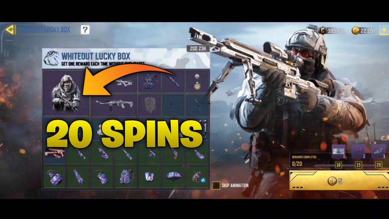 20 SPINS ON WHITEOUT LUCKY BOX FOR AZUR ARCTIC WOLF & HG40 MOONLAUNCH ...