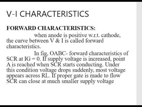 SCR VI & SWITCHING CHARACTERISTICS EXPLAINED BY THIAGARAJAR COLLEGE OF ...