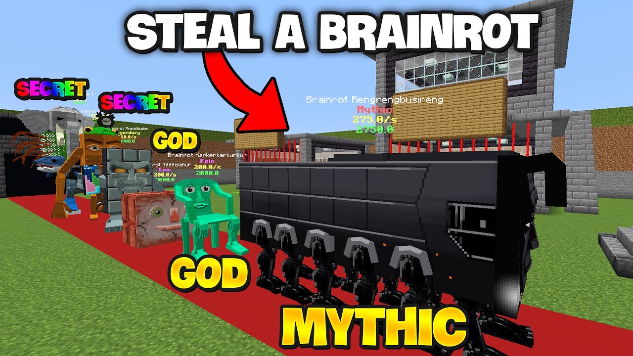 ĂN CẮP RAINBOW SECRET BRAINROT Trong STEAL A BRAINROT Minecraft - YouTube
