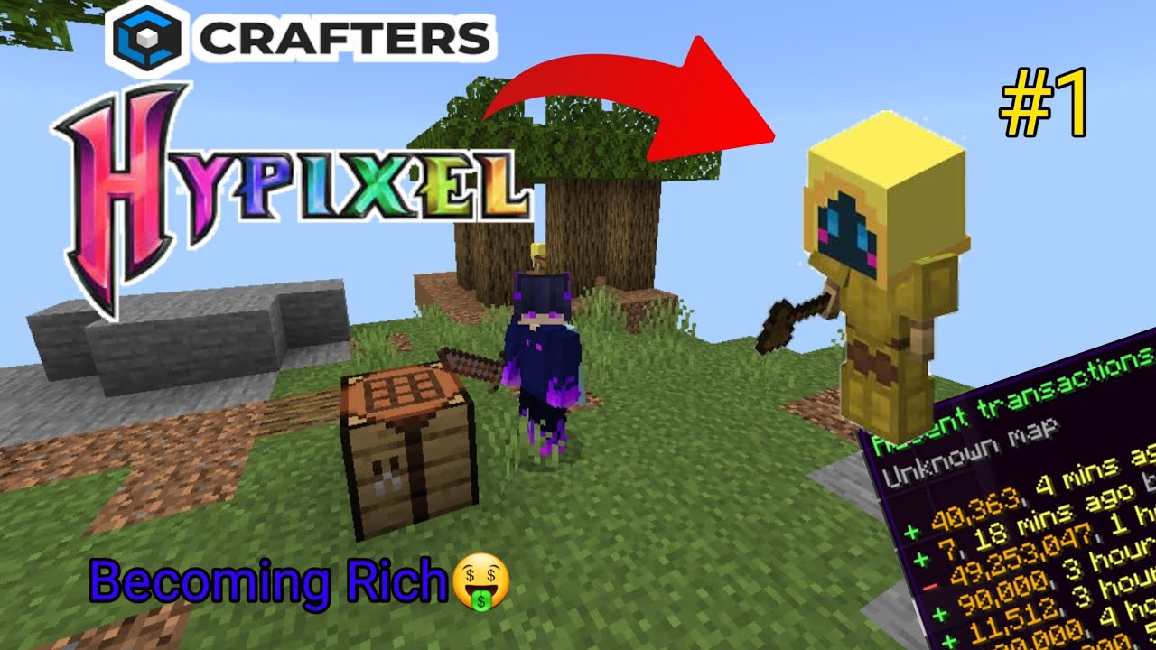 MAKING OAK MINION | REAL HYPIXEL LIKE SERVER FOR MCPE || - YouTube