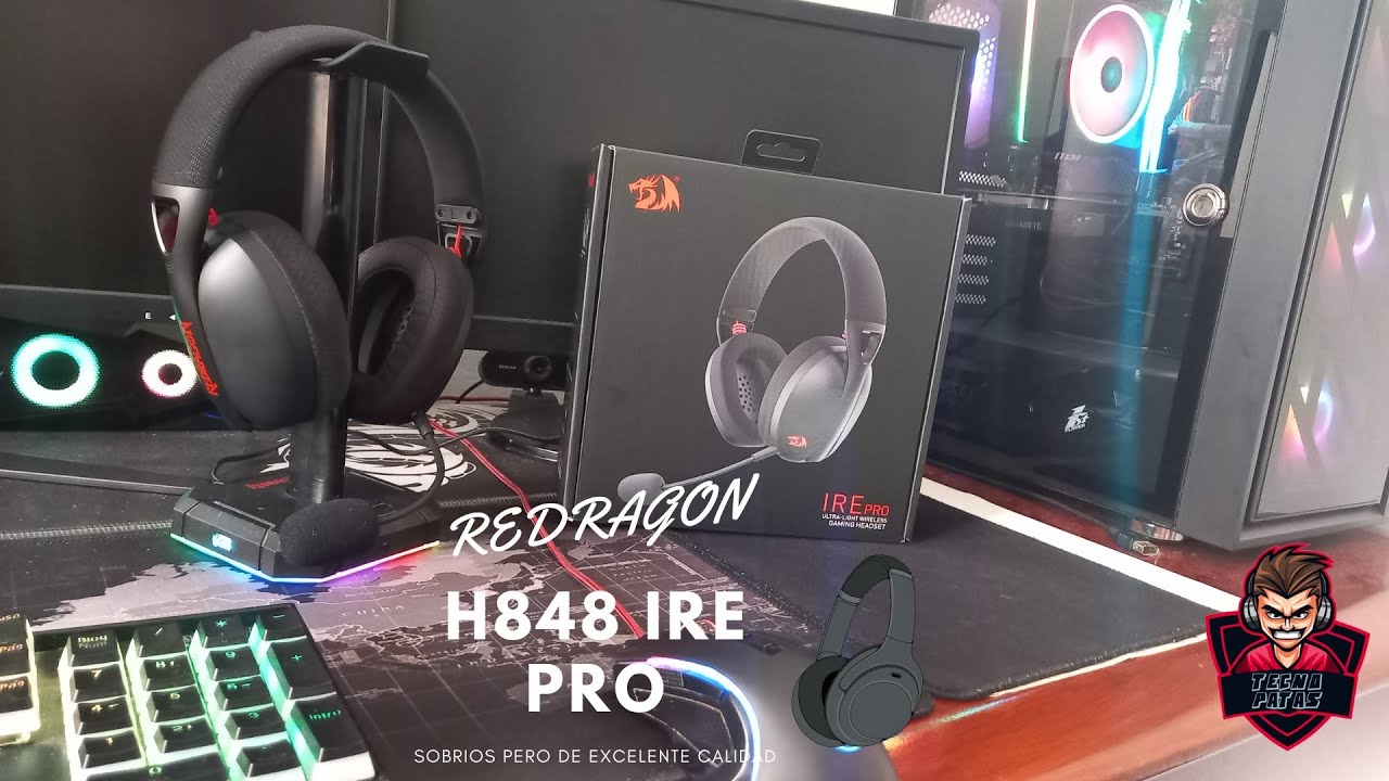 UNBOXING & REVIEW • REDRAGON H848 IRE PRO 🐉🎧• ¿Los más livianos y por ...