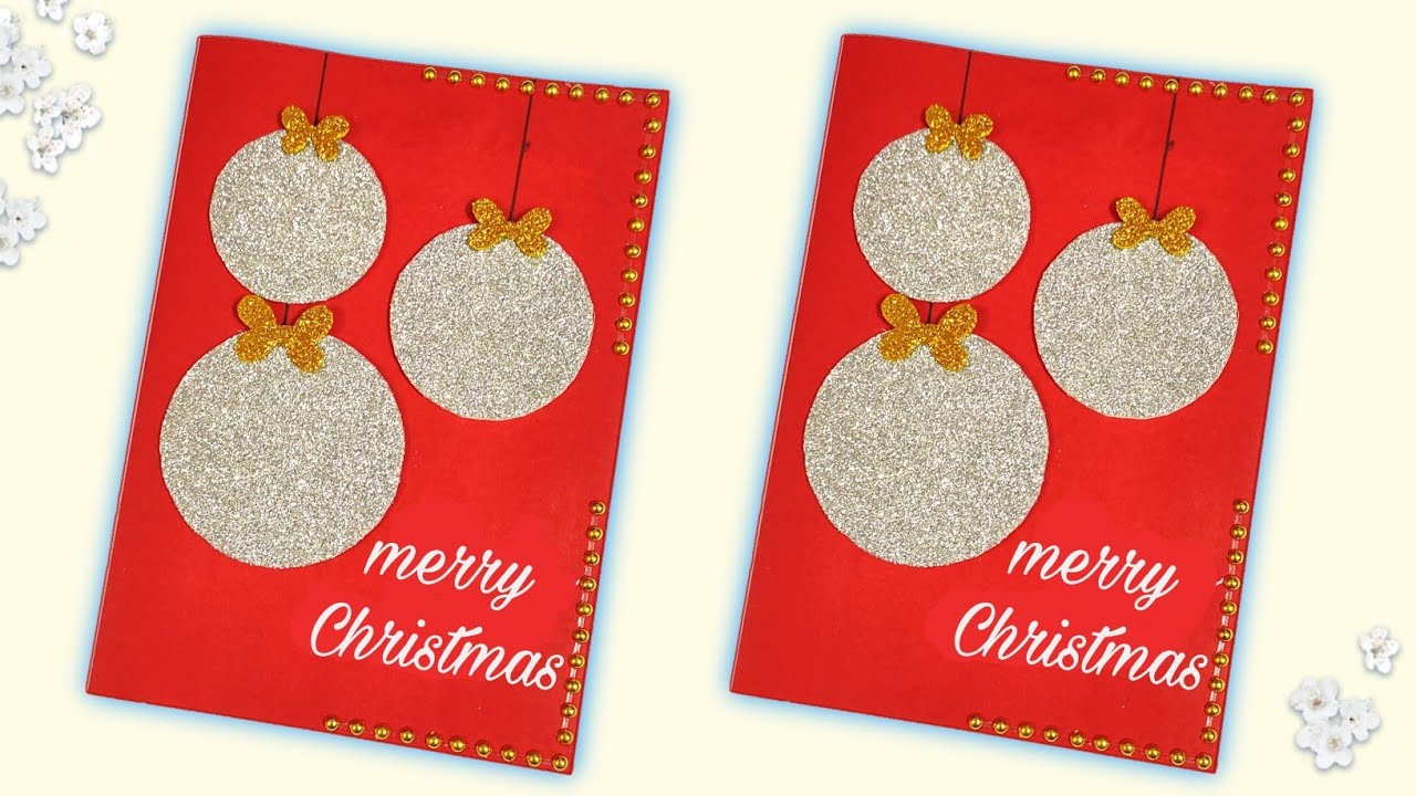 🥰easiest 🥰 Christmas card / Christmas card making / Christmas greeting ...