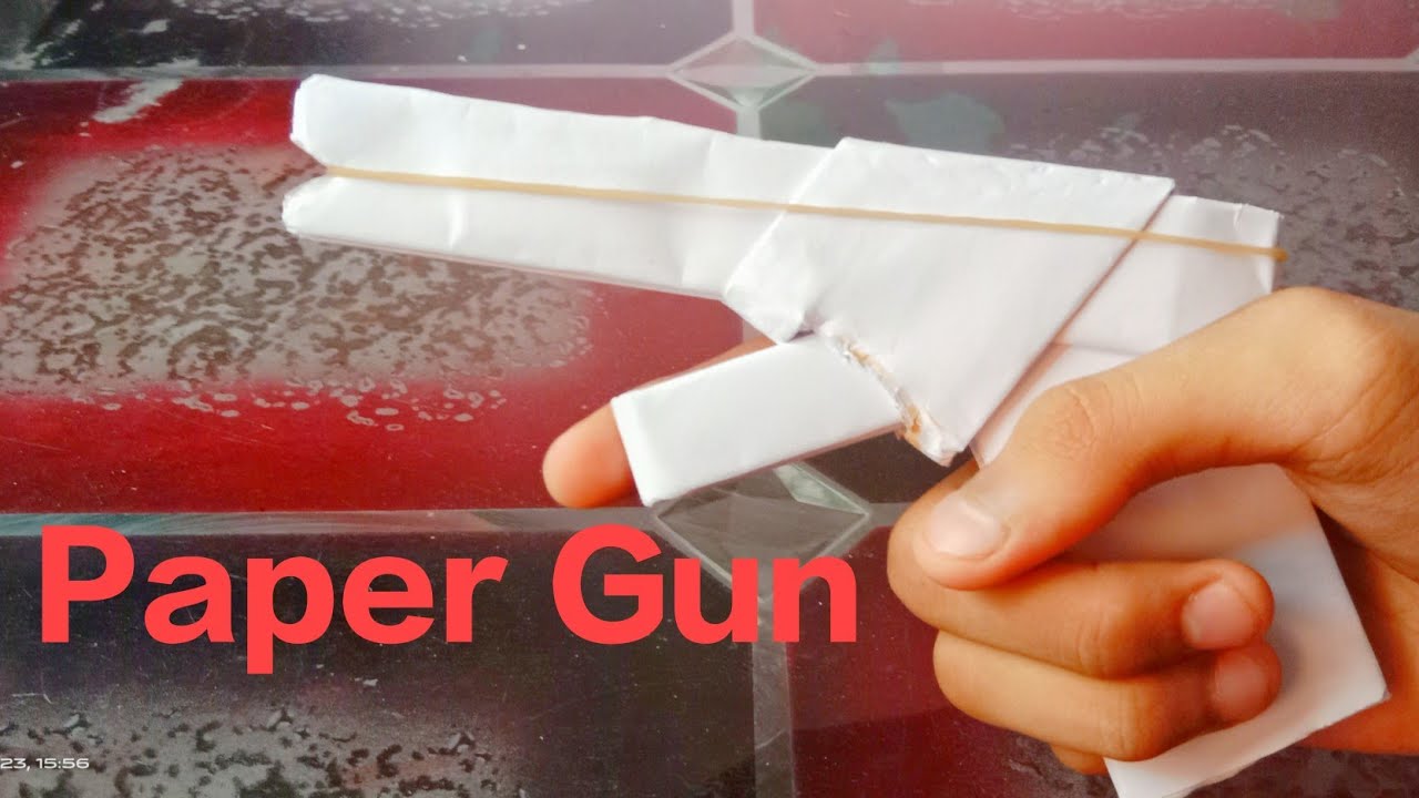 How To Make Paper Toy Gun That Go Very Fast || DIY New Model Rubber ...