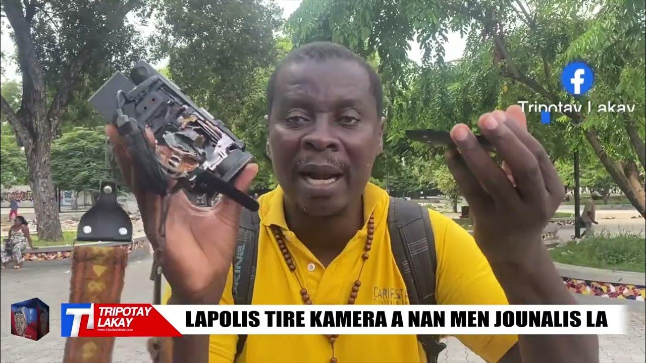 Mezanmi gade yon Mirak! Jounalis sa manke mouri anba bal lapolis, men se kamera a ki pran bal yo ...