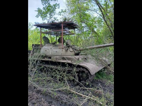 T-54B Spotted in Ukraine -- With a DOUBLE Cope Cage - YouTube
