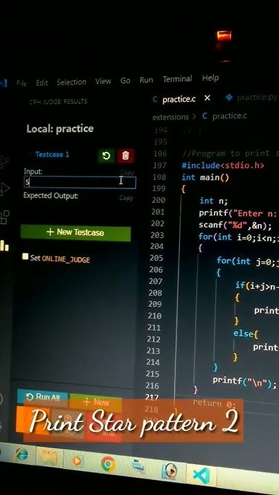 Program To Print Star Pattern 2 In C Cprogramming Shorts Viralshorts Coding Programming 