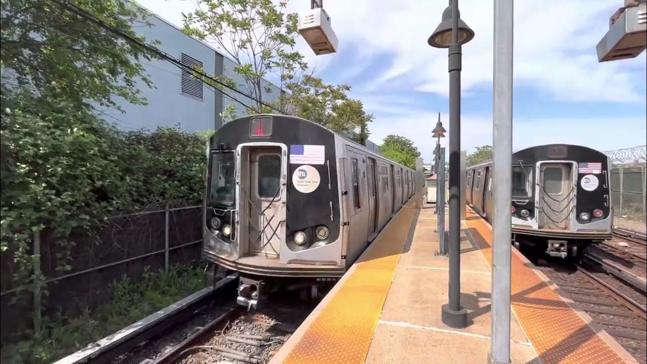 BMT Canarsie Line : L Train Action On E 105th St - Brooklyn & Manhattan Bound L Trains! - YouTube