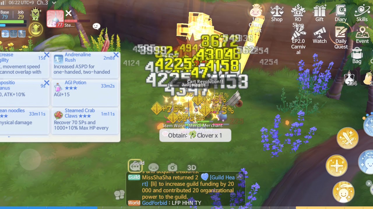 Ragnarok origin slash equip lvl 70 full buff damage - YouTube