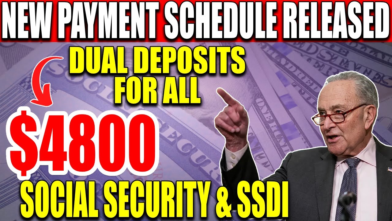 New Payment Schedule: SSA Added $4,800 Dual Deposits for Social ...