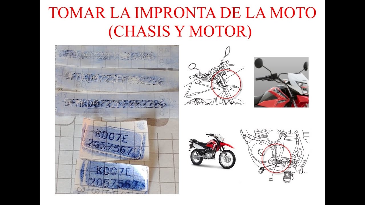 Tomar la impronta de la moto (chasis y motor) - YouTube