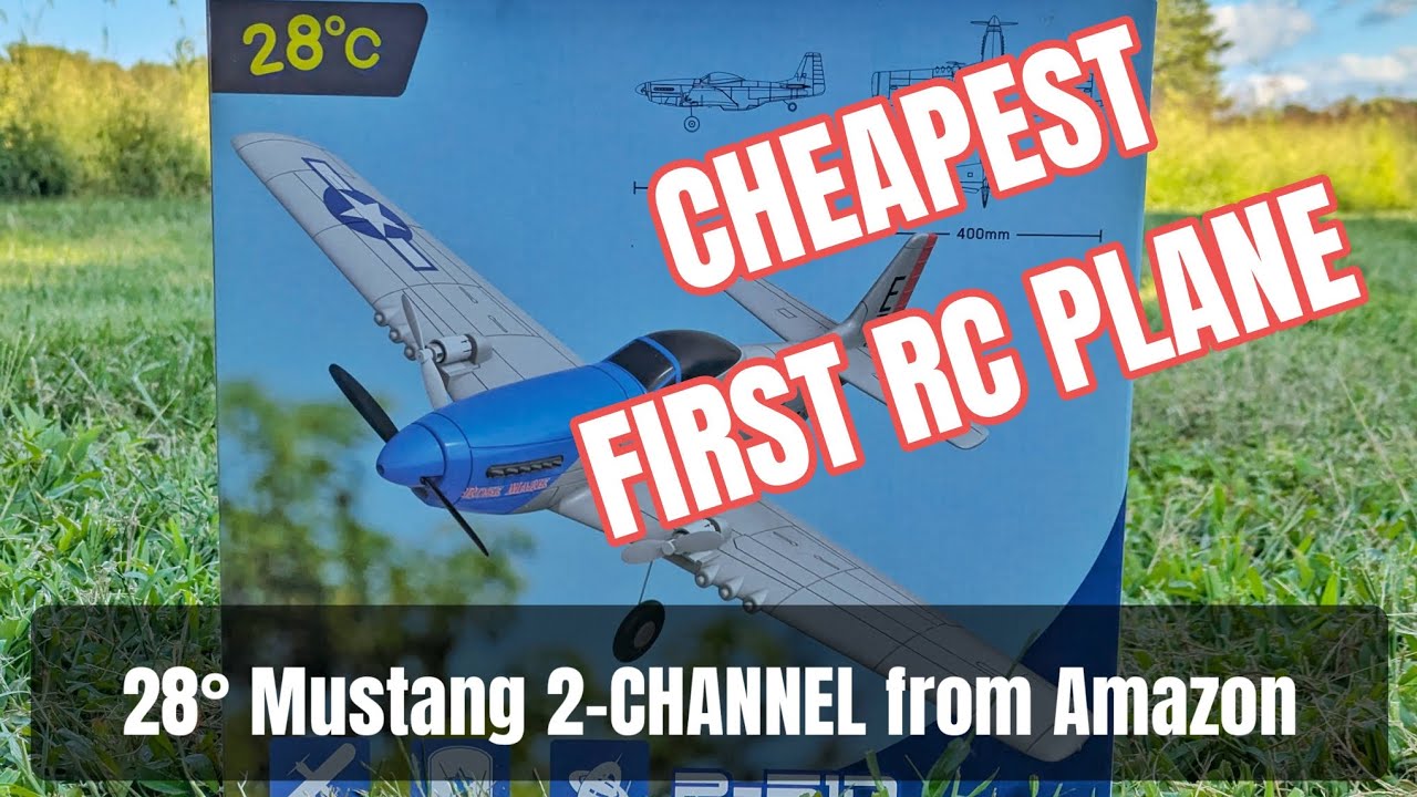 28°C Mustang RC Plane - 2 channel beginner Review - YouTube