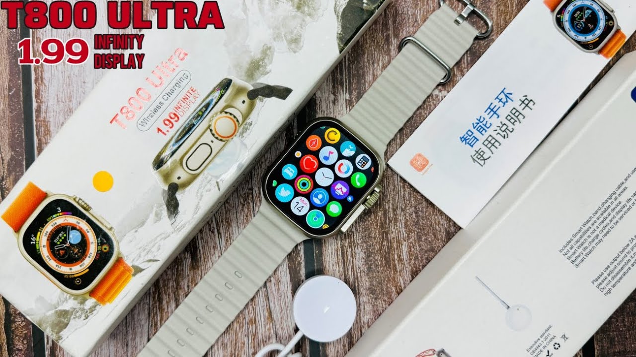 New T800 Ultra with 1.99 Inch Infinity Display Fake Apple Watch Ultra ...