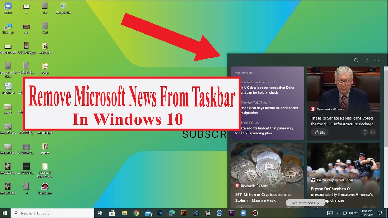 How to Remove Microsoft News In Windows 10 , Disable Weather | news and ...