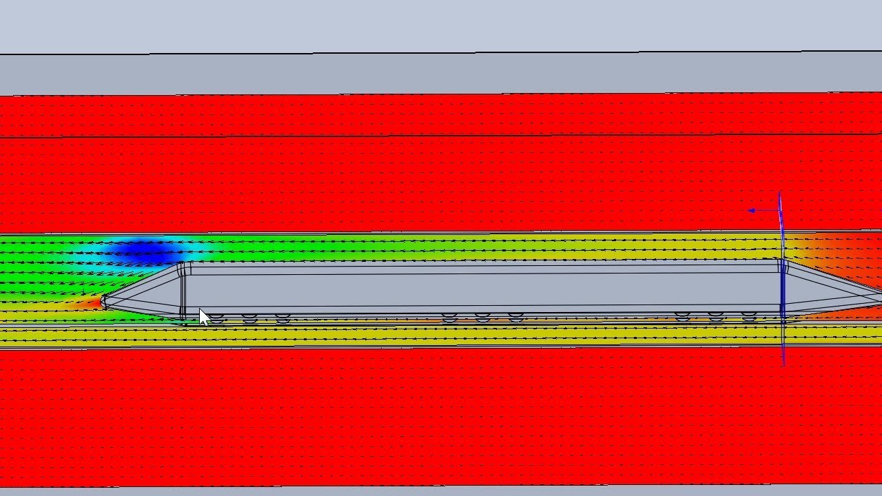 Solidworks FlowSimulation - Basic Hyperloop-like Testcart Tunnel Breach ...