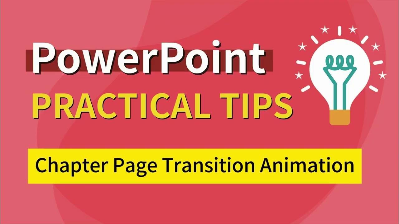 "📖 Exploring Chapter Page Transition Animation in PPT! | Software Tutorial 🎬🔍" - YouTube