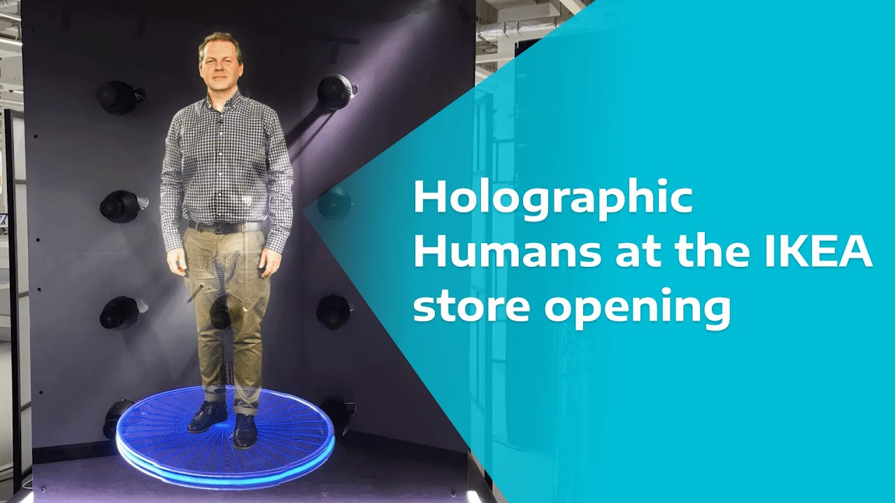Holographic Humans at the IKEA Store Opening - YouTube
