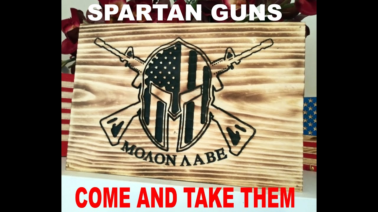 MOLON LABE SPARTAN GUNS SIGN - Shapeoko XXL CNC Project - YouTube
