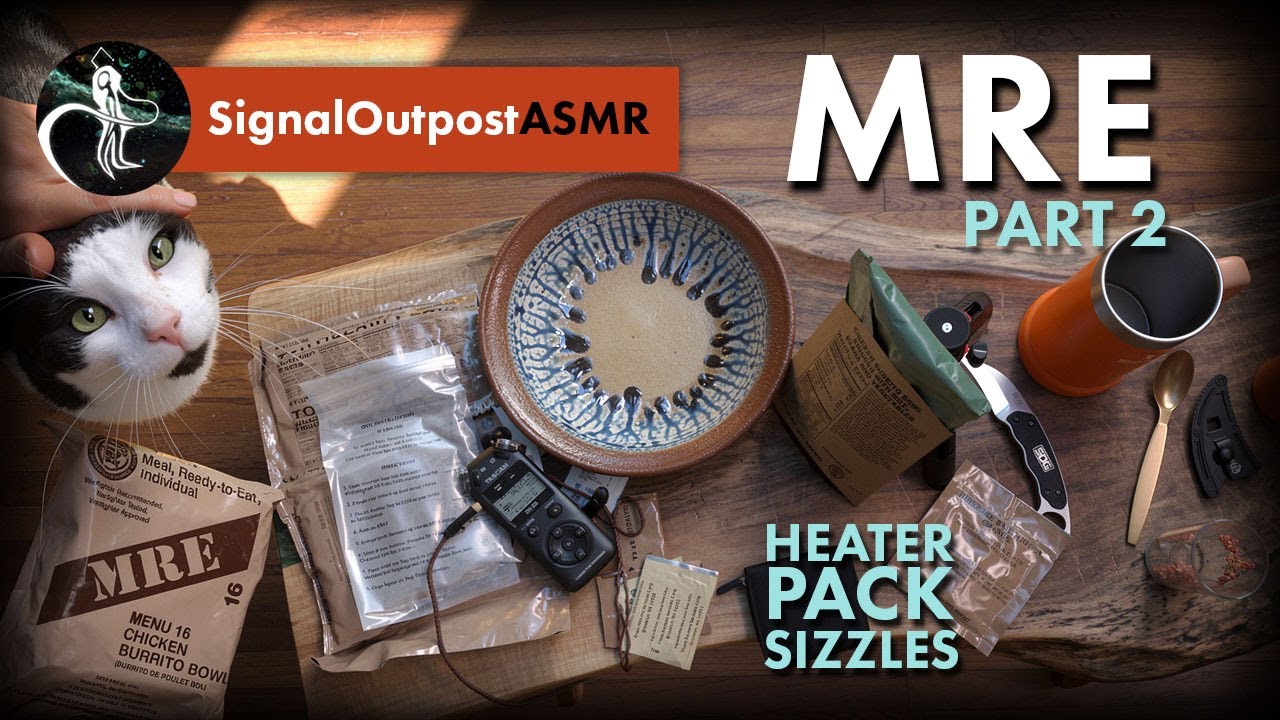 [ASMR] US Military MRE Menu 16 — Quiet Preparation & Plating (With Cats ...