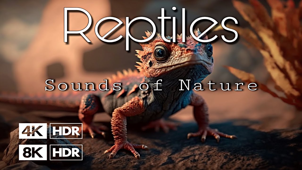 Reptiles (4k, 8k UHD) Music with Nature Sounds - Soothing melodies ...