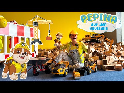 🚧 Mit Rubble auf der Baustelle! 🏗️ Wie baut man ein Haus? | Kinder lernen Bauen & Fahrzeuge | Pepina