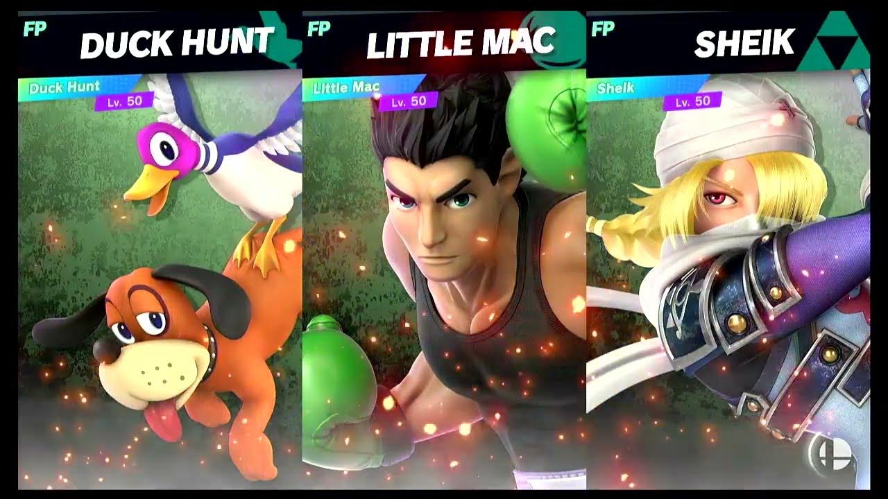 Super Smash Bros Ultimate Amiibo Fights – 11pm Finals Duck Hunt v Little Mac v Sheik - YouTube