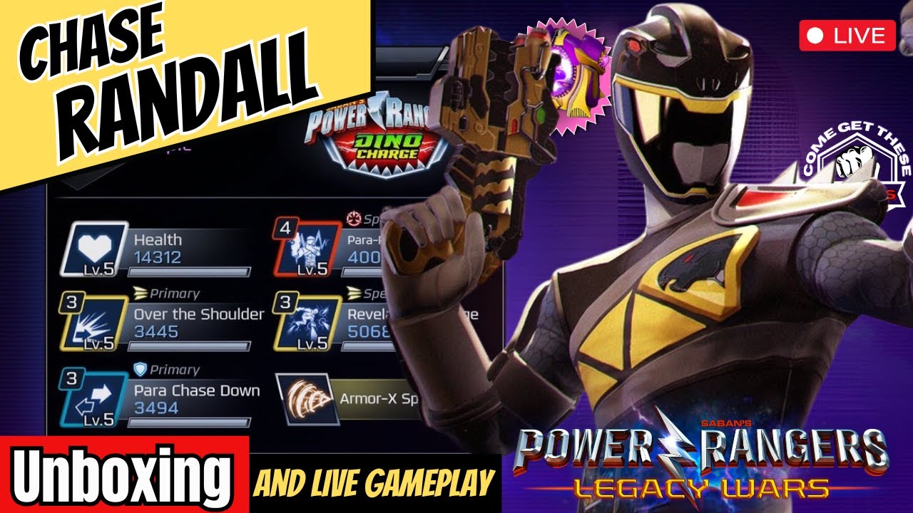 Power Rangers Legacy Wars ⚡️ | Dino Charge Black Ranger Chase Randall ...