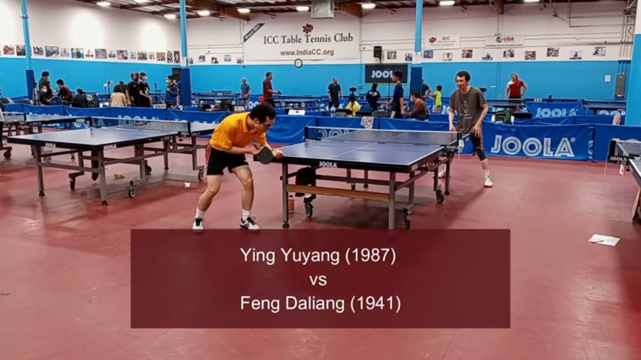 Ying Yuyang (1987) vs Feng Daliang (1941) at ICC TT League on 2-5-2022 ...