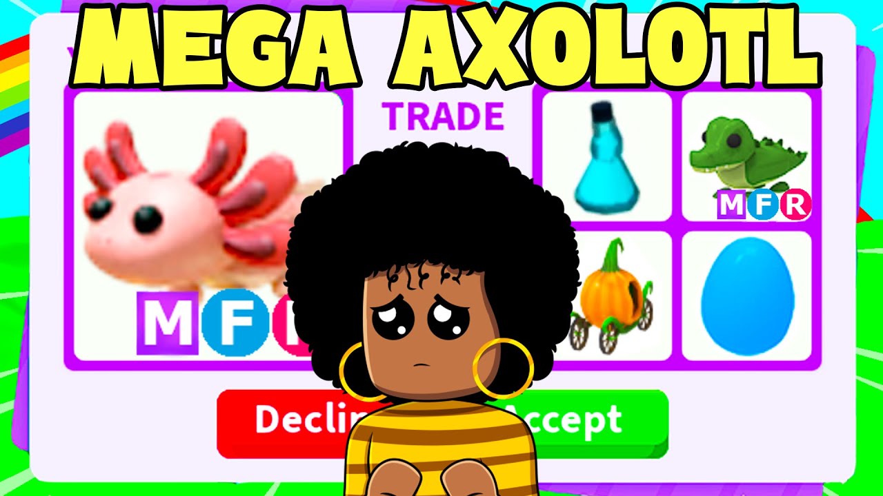 I traded my Mega Axolotl (Adopt me) - YouTube