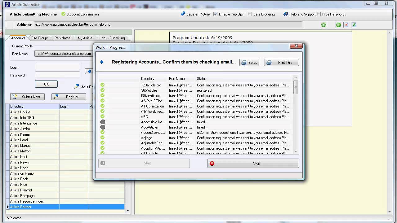 Automatic Article Submitter Tutorial 3 - YouTube