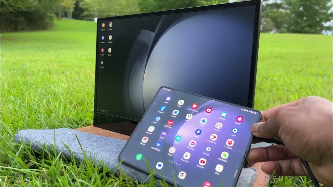 Galaxy Z Fold 5 Samsung DEX Android Desktop Review - YouTube