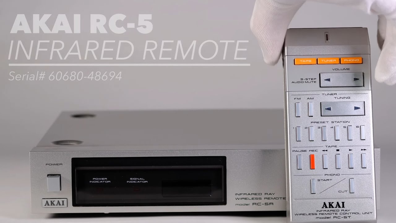 Akai RC-5 Remote and Receiver Set for GX-77, GX-747, AP-Q80 C, UC-F5 ...