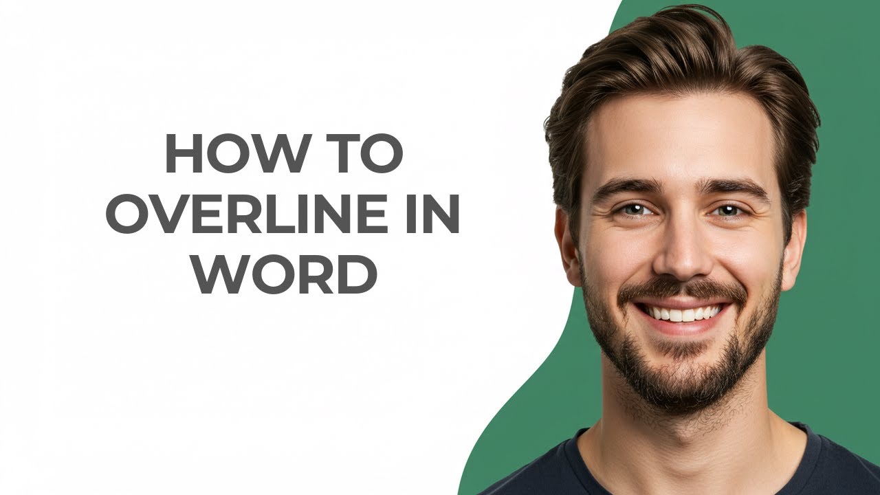 How To Overline In Word - GUIDE! - YouTube