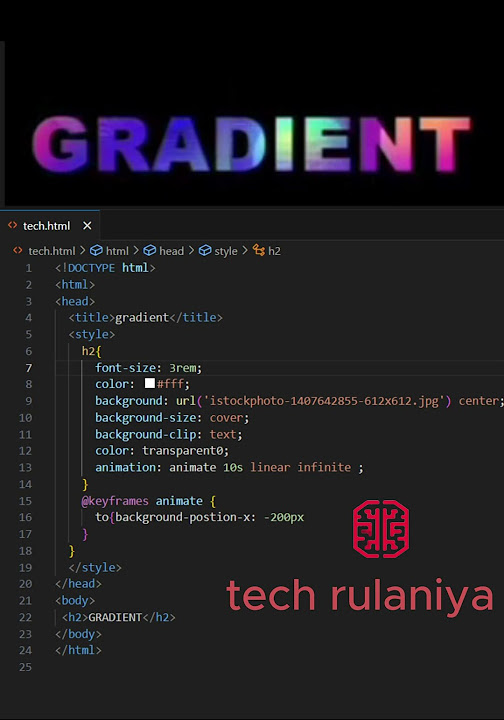 Gradient (text animation) #programming #html #css - YouTube