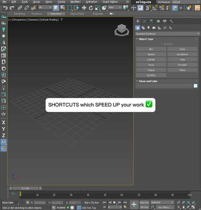 Shortcuts which speed up your work in 3ds Max @ad3dguide 3dsMax tutorial #3dsmaxtutorial - YouTube