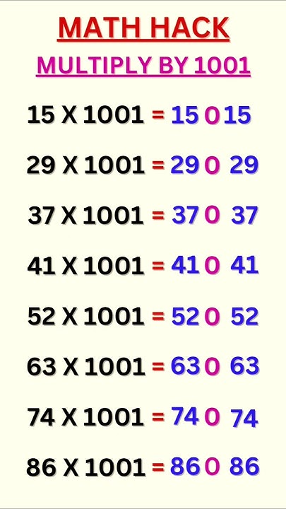 Amazing Math Hacks|Math Hack|Multiplication trick|Easy trick#maths#mathhack#multiplication# ...