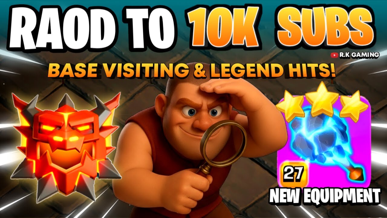 clash of clans base visiting LIVE | fixing rushed base & giving tips ...