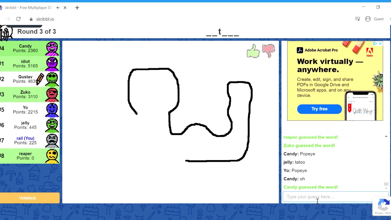 playing skribblio for the first time - YouTube