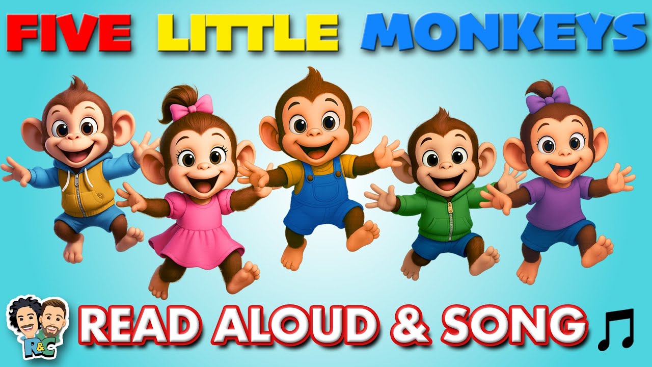 READ ALOUD & SONG | 5 Little Monkeys Jumping on the Bed | 5 Minute ...