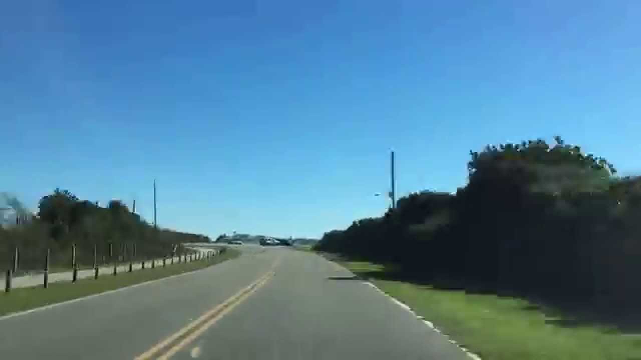 Mimosa Bay in Sneads Ferry NC. time lapse video drive to North Topsail ...