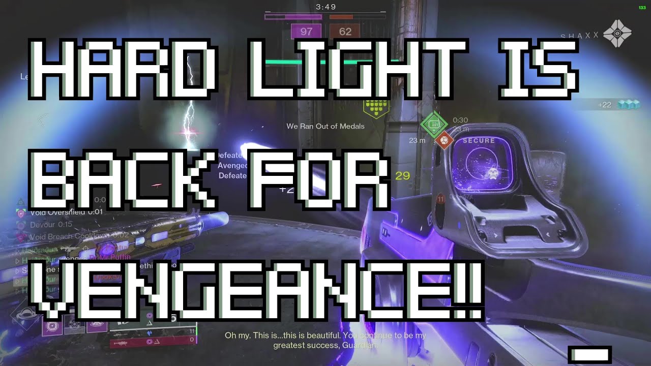 Destiny 2 | Hard Light is back for VENGEANCE!! - YouTube