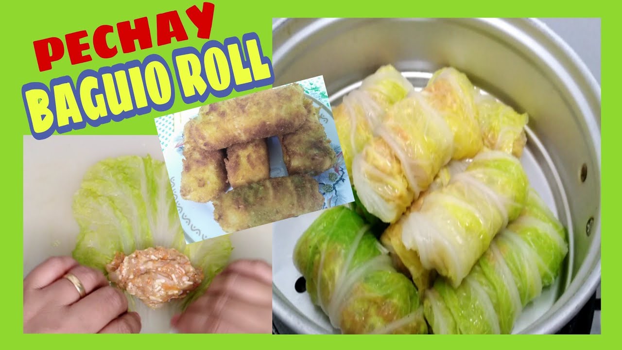 Fried Pechay Baguio Roll with Ground Chicken // by JhoGM Channel ...